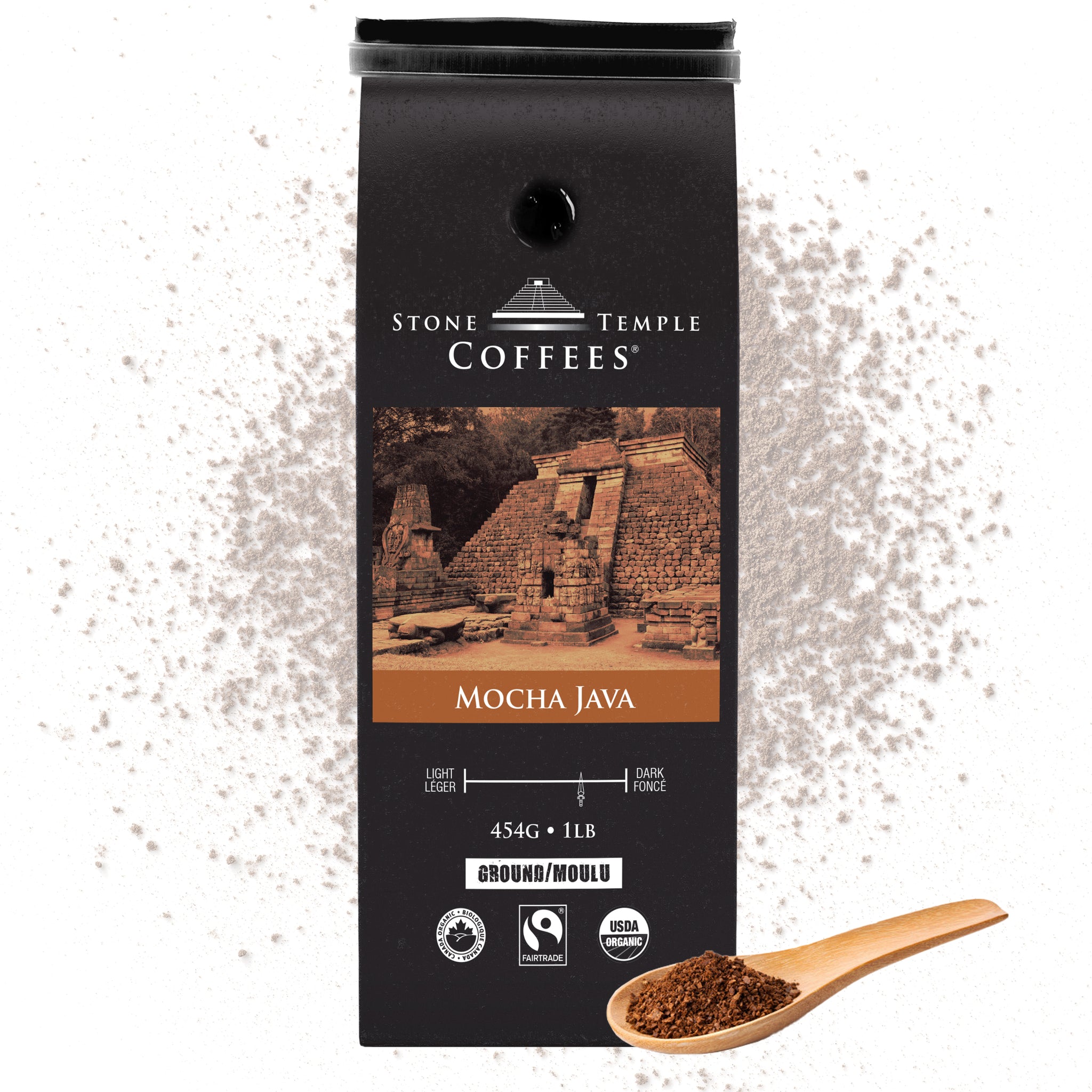 Mocha Java - Ground, Medium Roast, Certified Organic OCIA/ Fairtrade C