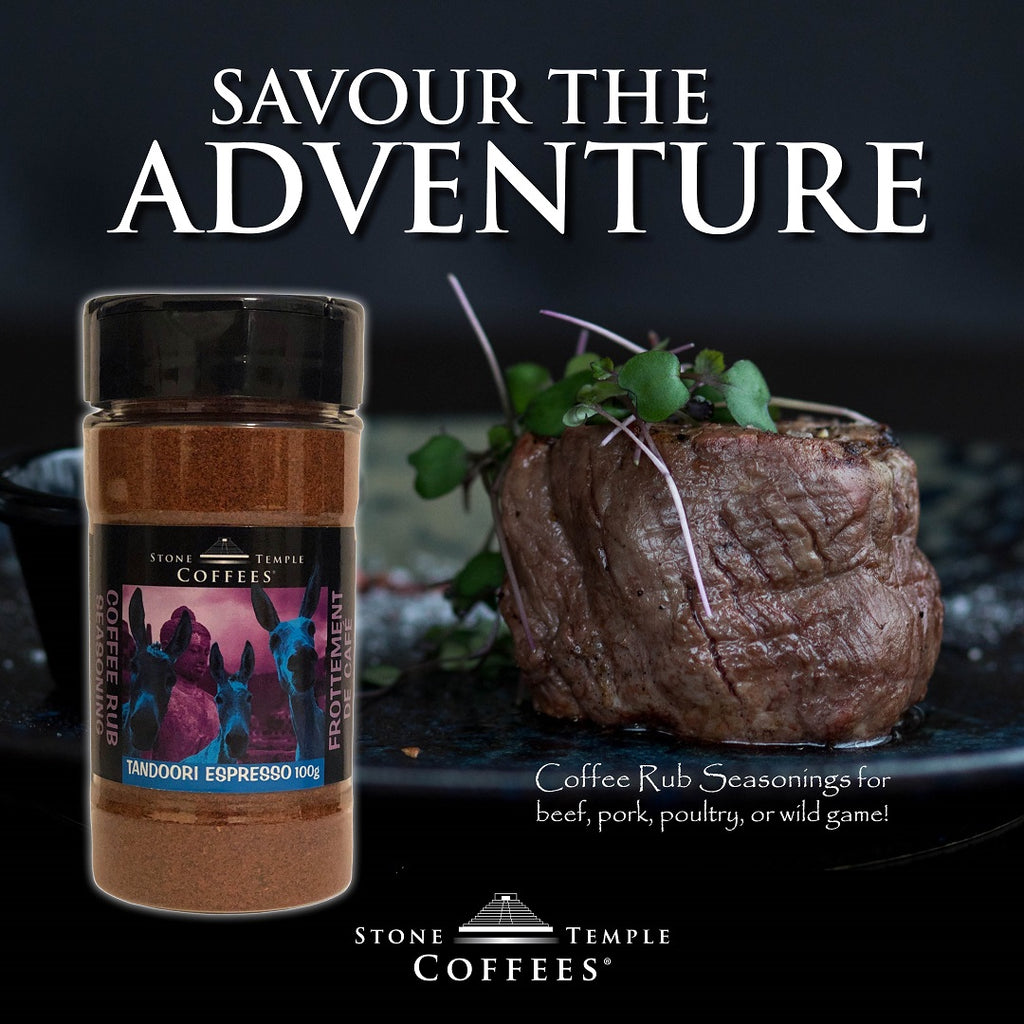 Stone Temple Coffees - Tandoori Espresso Coffee Rub BBQ Seasoning, 100